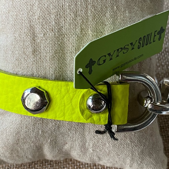 Gypsy Soule | Jewelry | Nwt Gypsy Soule Neon Yellow Leather Chain ...